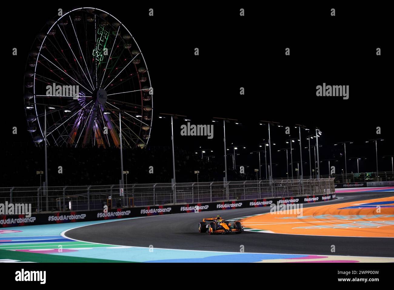 Jeddah, Arabie Saoudite. 08th Mar, 2024. 04 NORRIS Lando (gbr), McLaren F1 Team MCL38, action ...