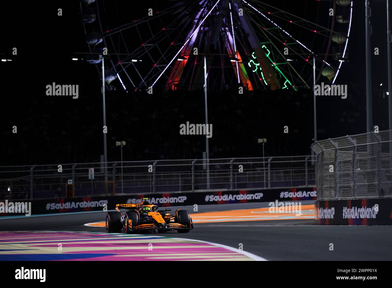 Jeddah, Arabie Saoudite. 08th Mar, 2024. 04 NORRIS Lando (gbr), McLaren F1 Team MCL38, action ...