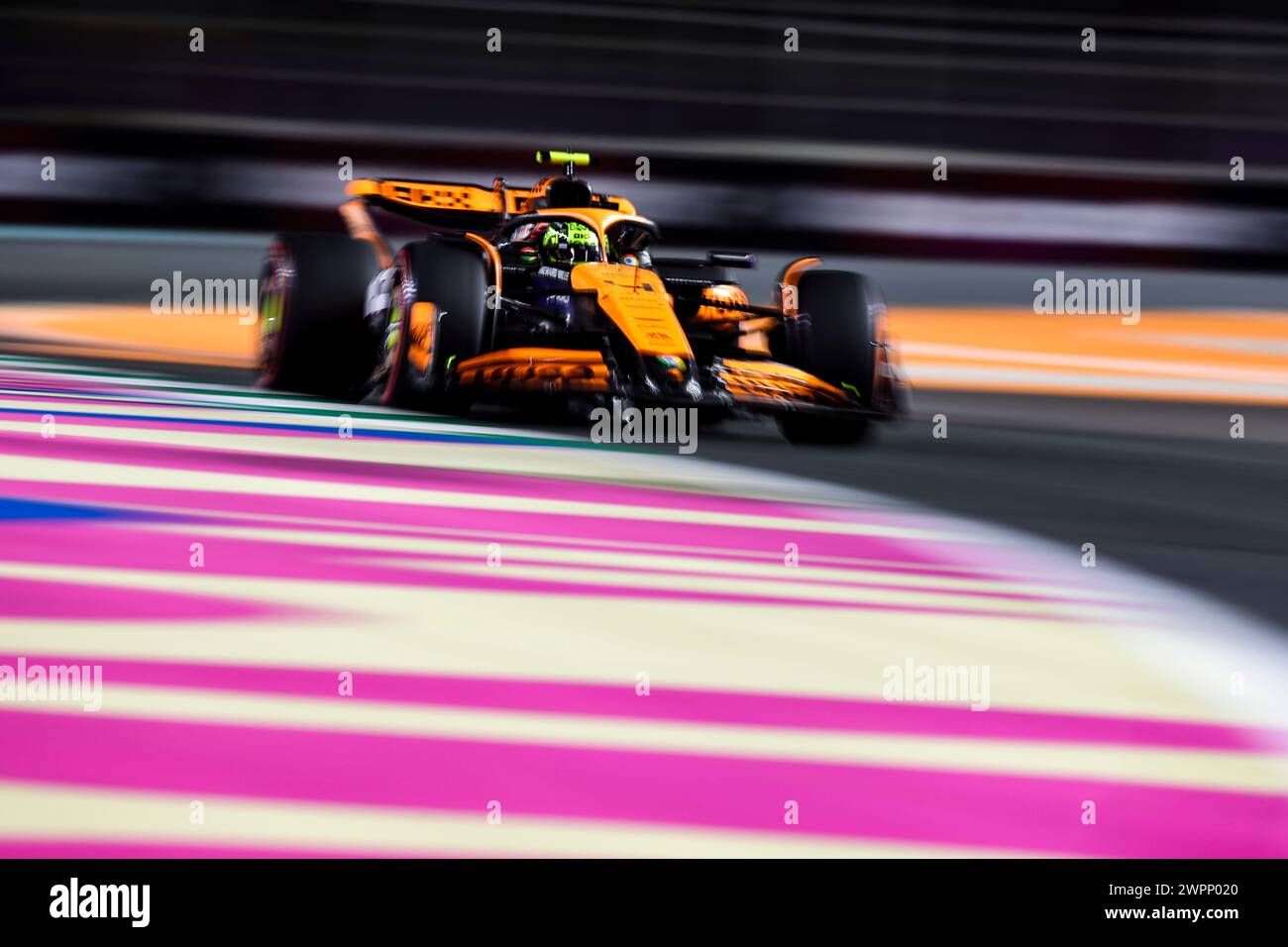 Jeddah, Arabie Saoudite. 08th Mar, 2024. 04 NORRIS Lando (gbr), McLaren F1 Team MCL38, action ...