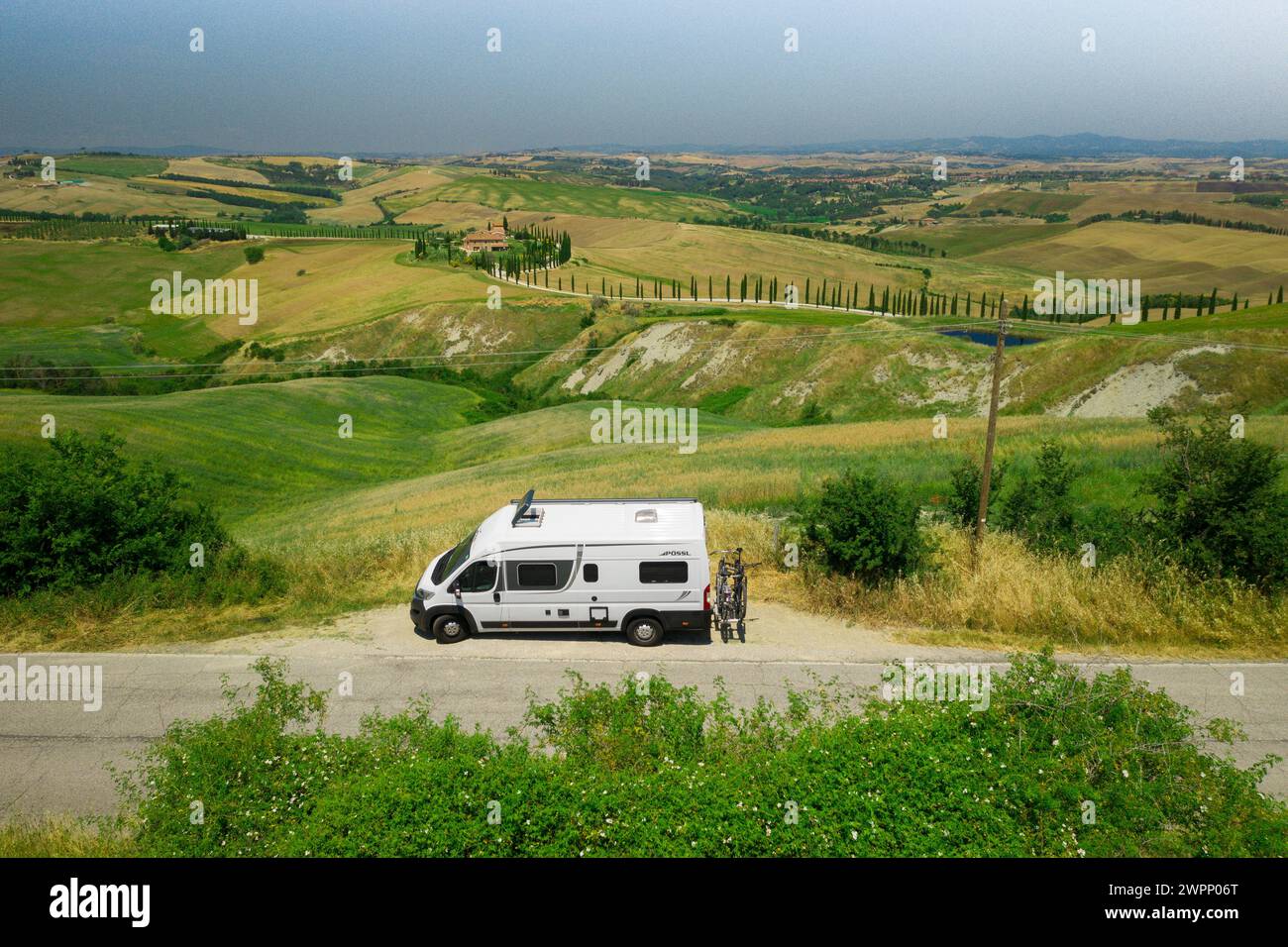Tuscany, camper van road trip Stock Photo - Alamy