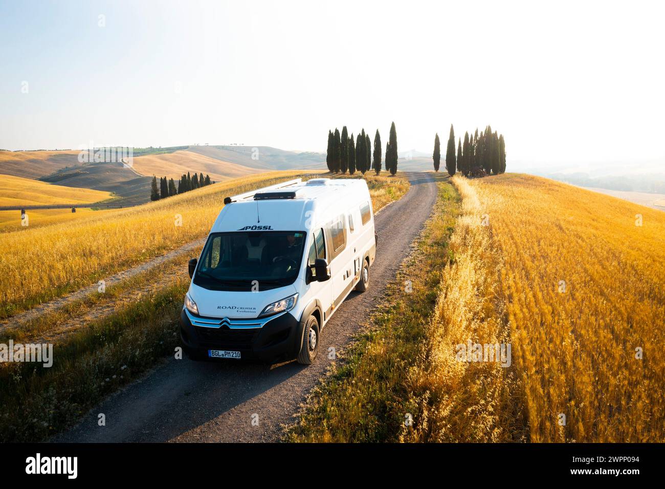 Tuscany Italy Camper Van Road Trip Stock Photo - Alamy