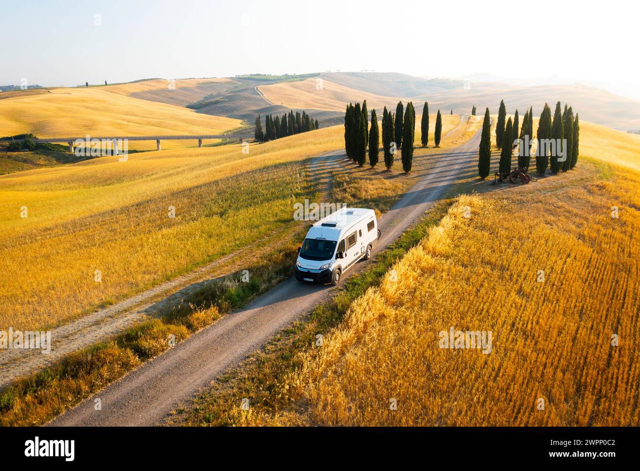 Tuscany Italy Camper Van Road Trip Stock Photo - Alamy