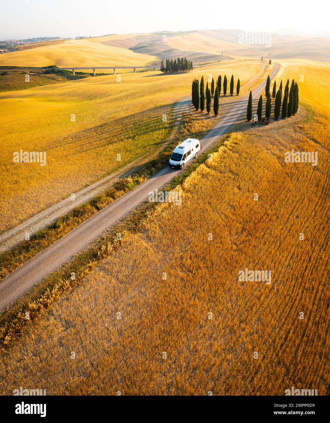 Tuscany Italy Camper Van Road Trip Stock Photo - Alamy