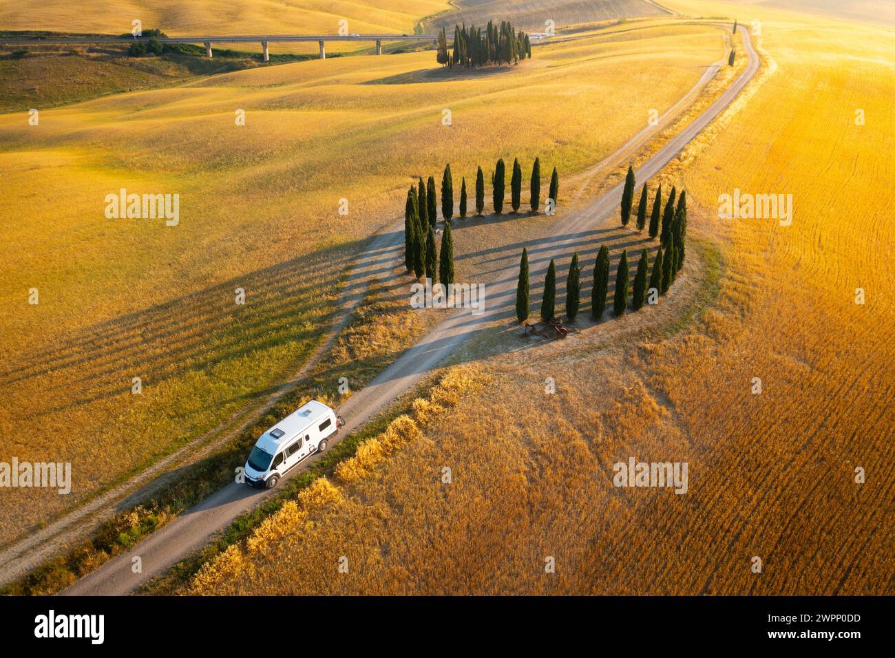 Tuscany Italy Camper Van Road Trip Stock Photo - Alamy
