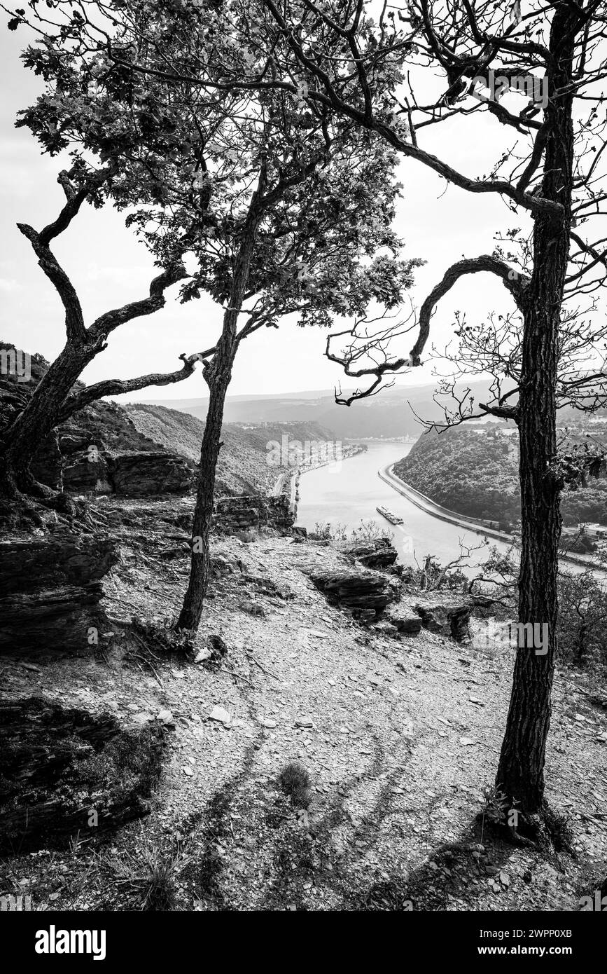 Romance of the rhine Black and White Stock Photos & Images - Alamy