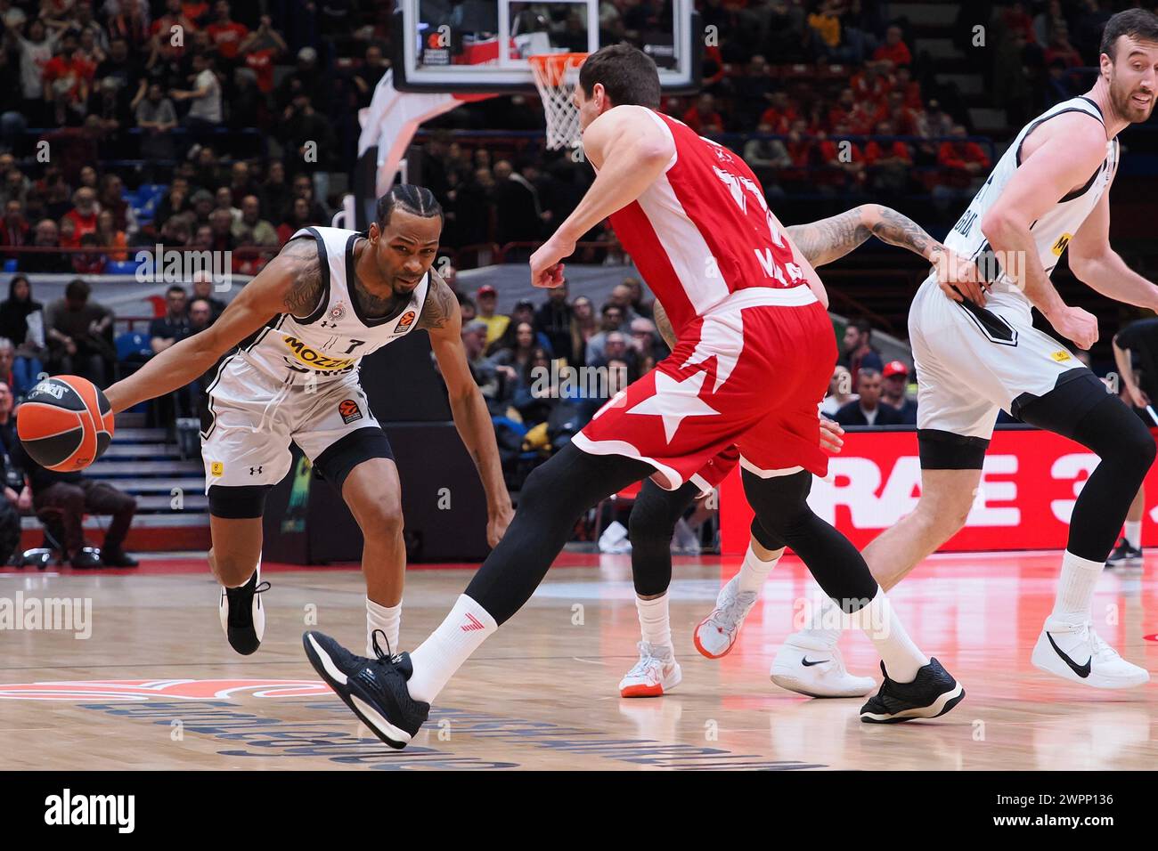 Milan, Italy. 08th Mar, 2024. Kevin Punter (Partizan Belgrade) during ...