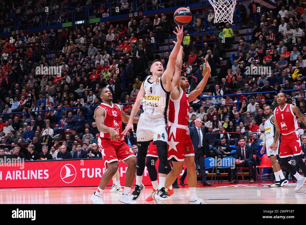 Milan, Italy. 08th Mar, 2024. Aleksa Avramovic (Partizan Belgrade ...