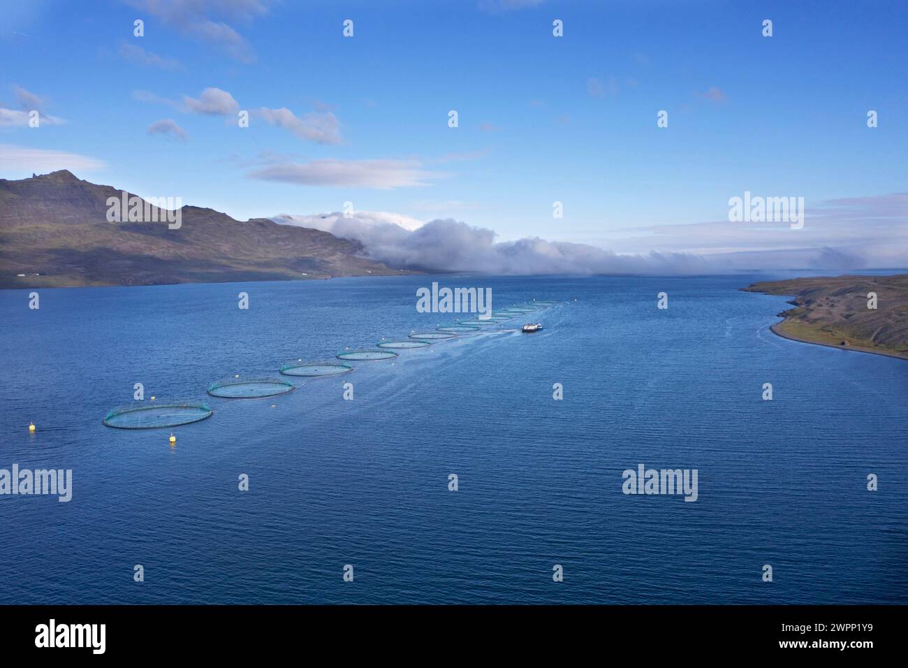 Fish farm in aerial view hi-res stock photography and images - Alamy