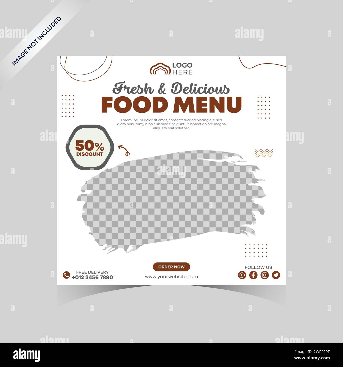 Social media food template. Restaurant social media banner template for ...