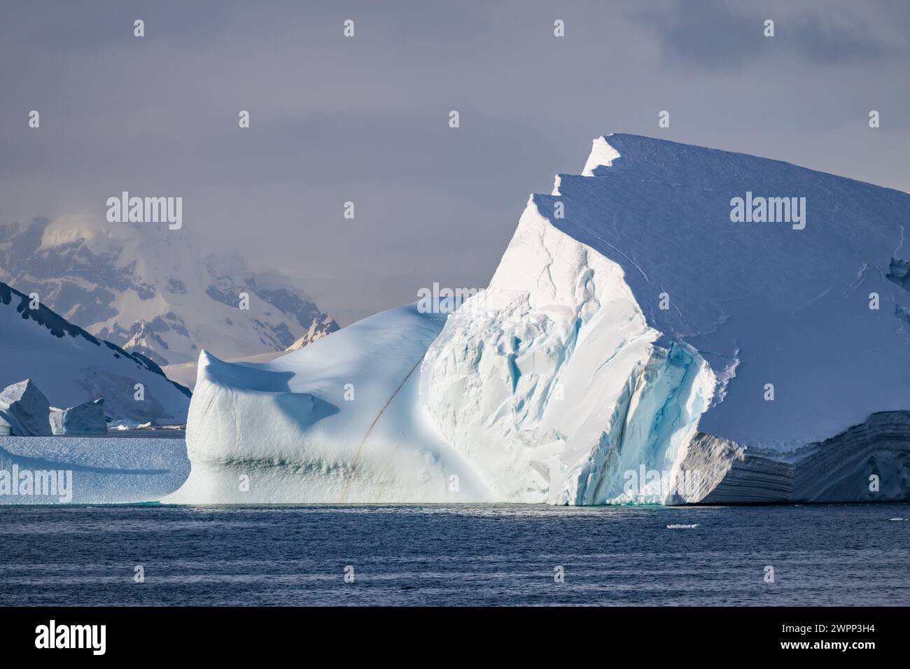 Fascinating shapes and colors of iceberg along the coast of Antarctica ...