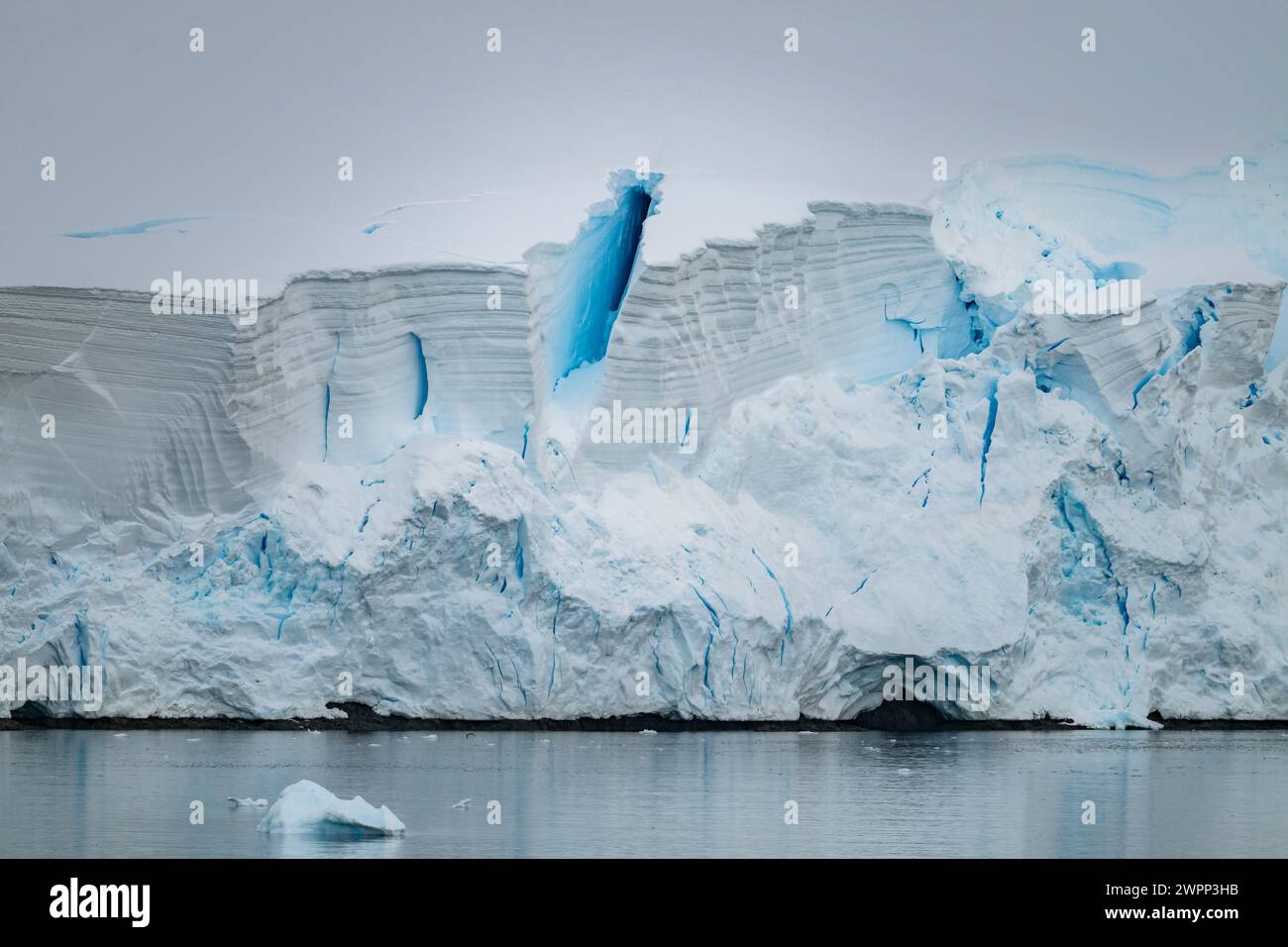 Fascinating shapes and colors of iceberg along the coast of Antarctica ...