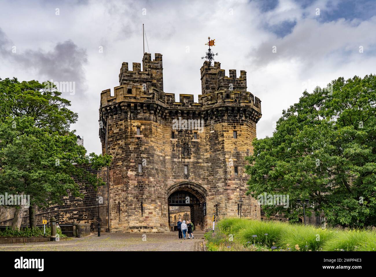 Gate to Lancaster Castle in Lancaster, Lancashire, England, United ...