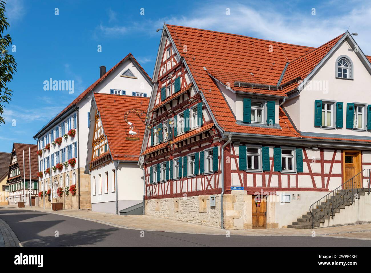 Half timbered gable with two bonded roofs hi-res stock photography and ... Half timbered gable with two bonded roofs hi-res stock photography and ...