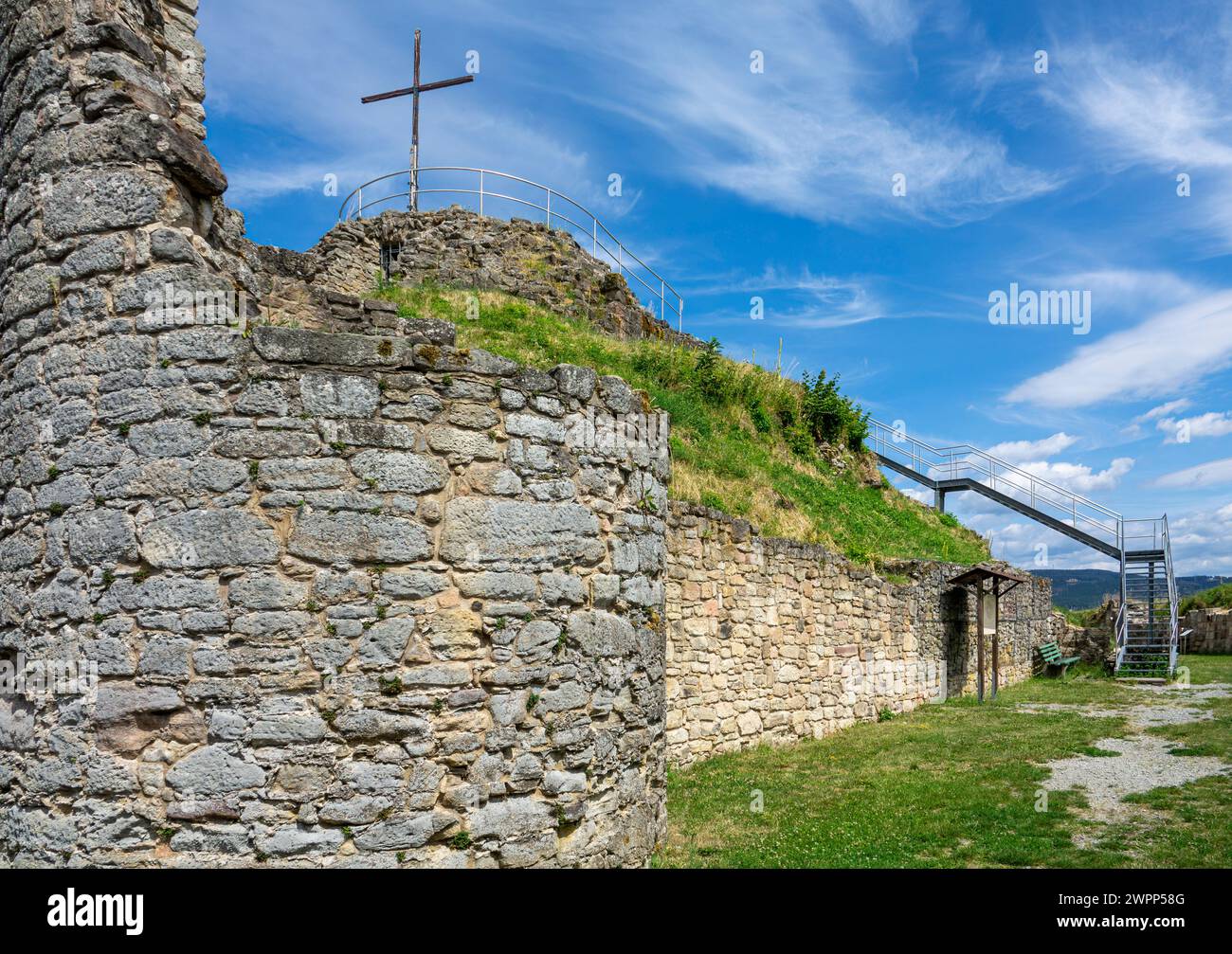 The ruins of Schaumburg Castle, also known as Schaumberg, are located ...