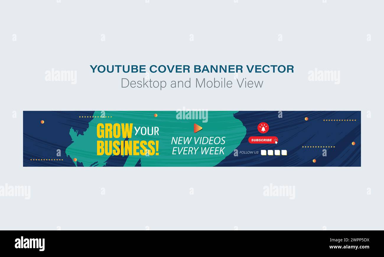 channel art cover. cover banner. modern, and creative channel banner ...
