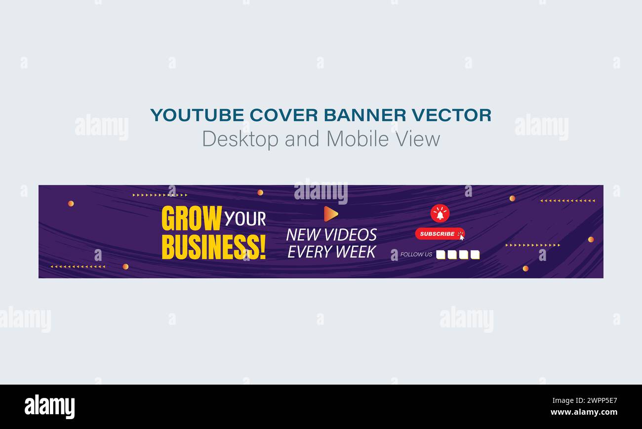 channel art cover. cover banner. modern, and creative channel banner ...