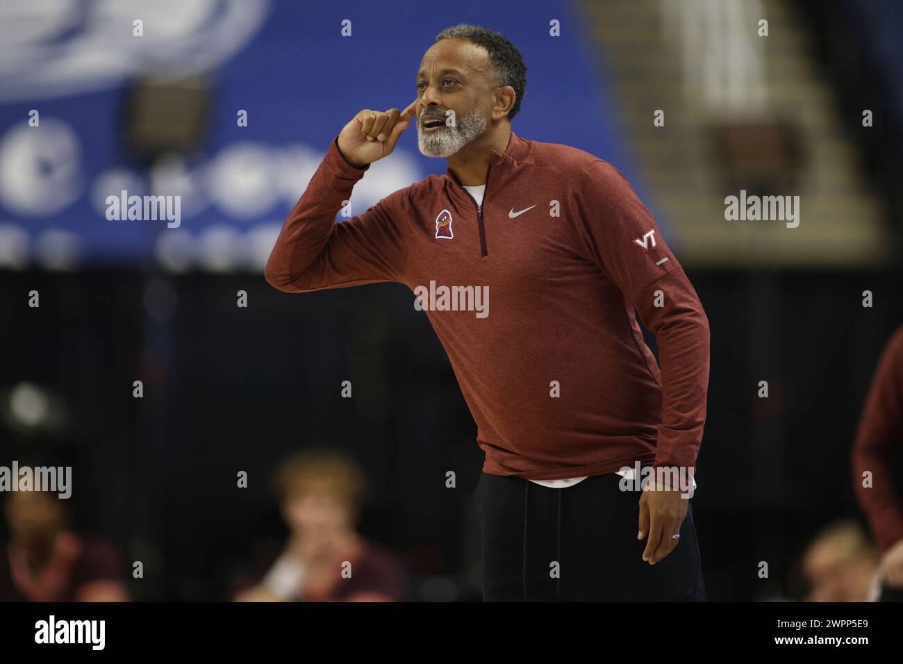 GREENSBORO, NC - MARCH 08: Virginia Tech Hokies head coach Kenny Brooks ...