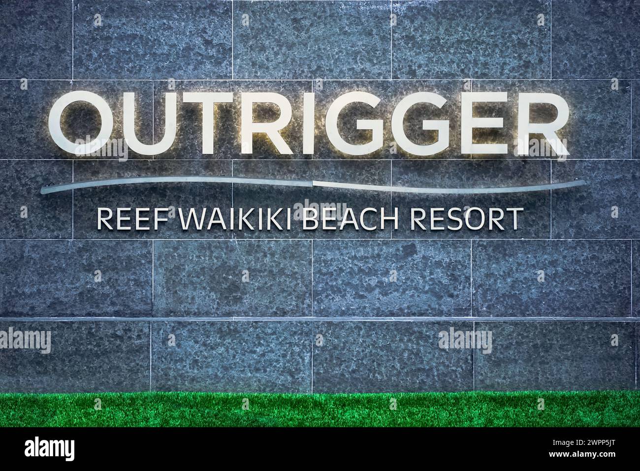 Honolulu, HI - December 9, 2023: Outrigger Reef Waikiki Beach Resort ...
