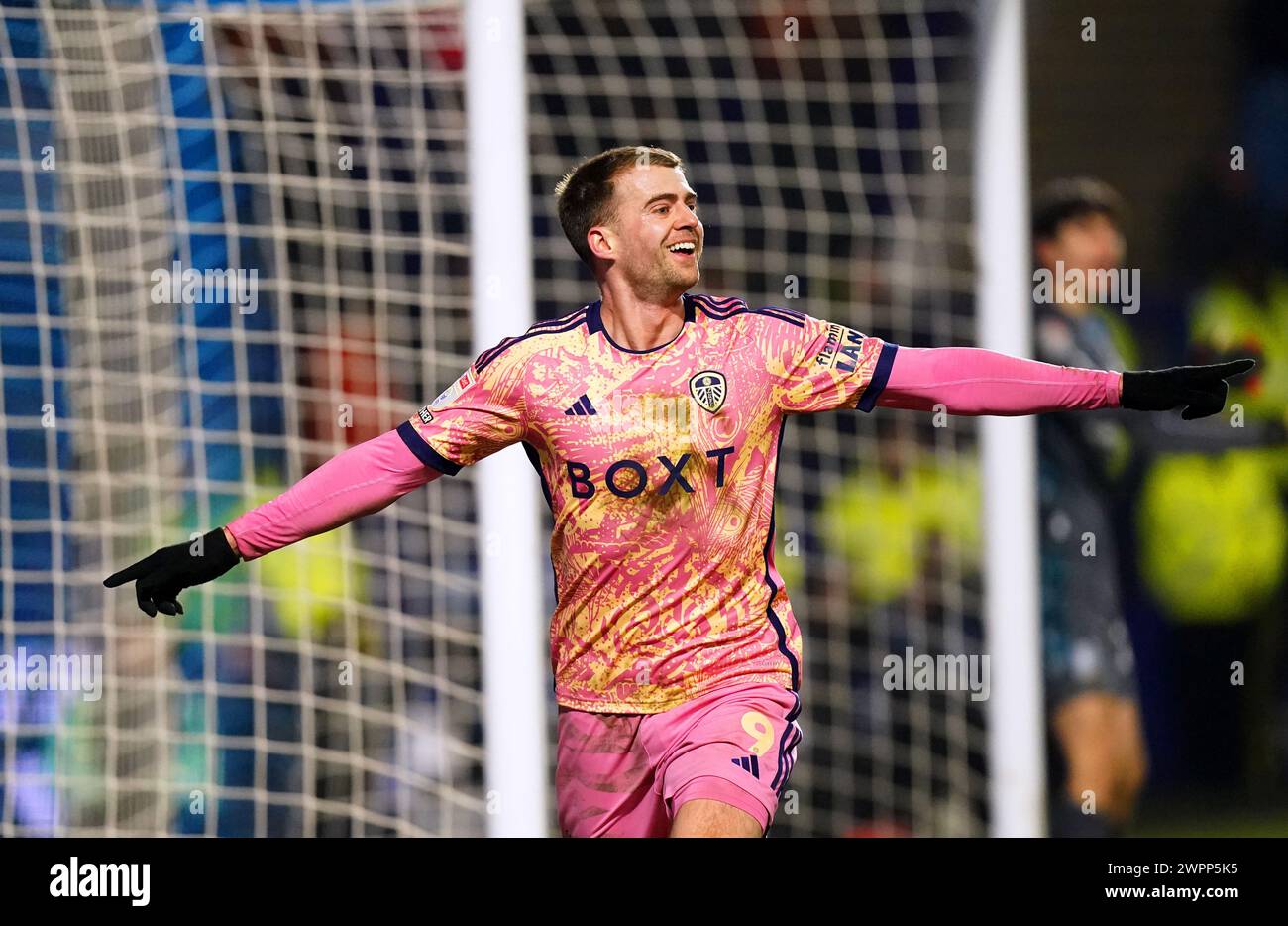 Leeds United's Patrick Bamford celebrates scoring their side's first ...
