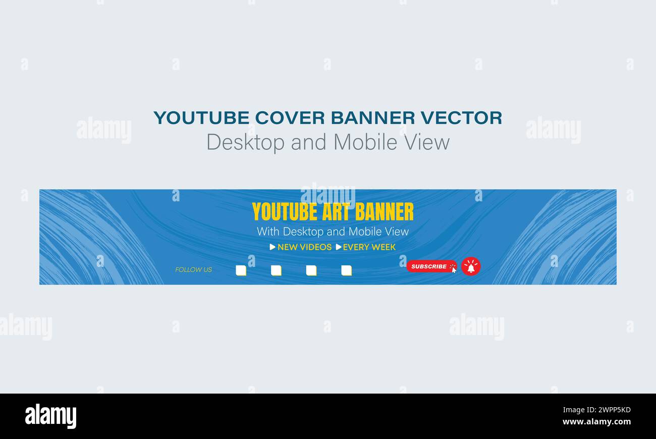 channel art cover. cover banner. modern, and creative channel banner ...