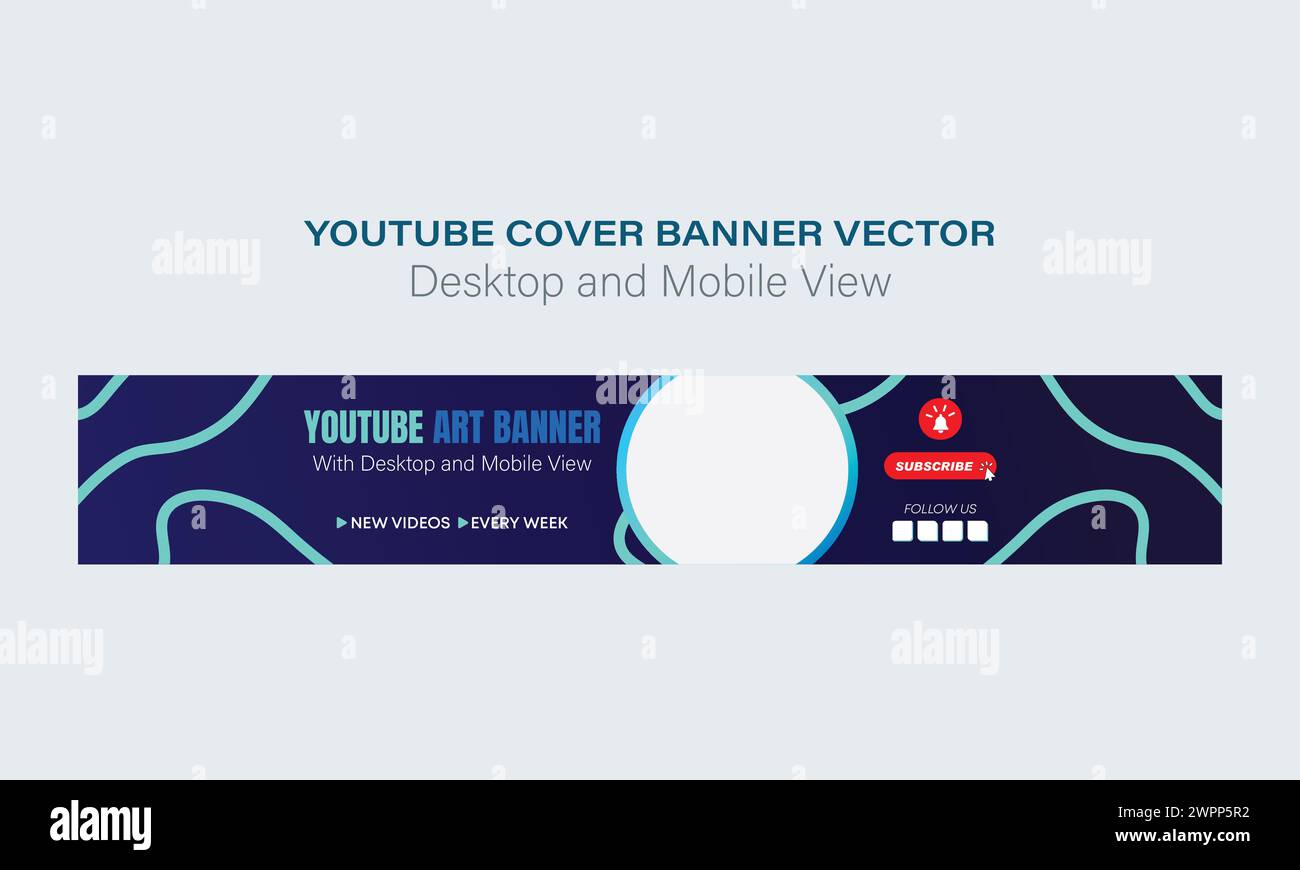 channel art cover. cover banner. modern, and creative channel banner ...