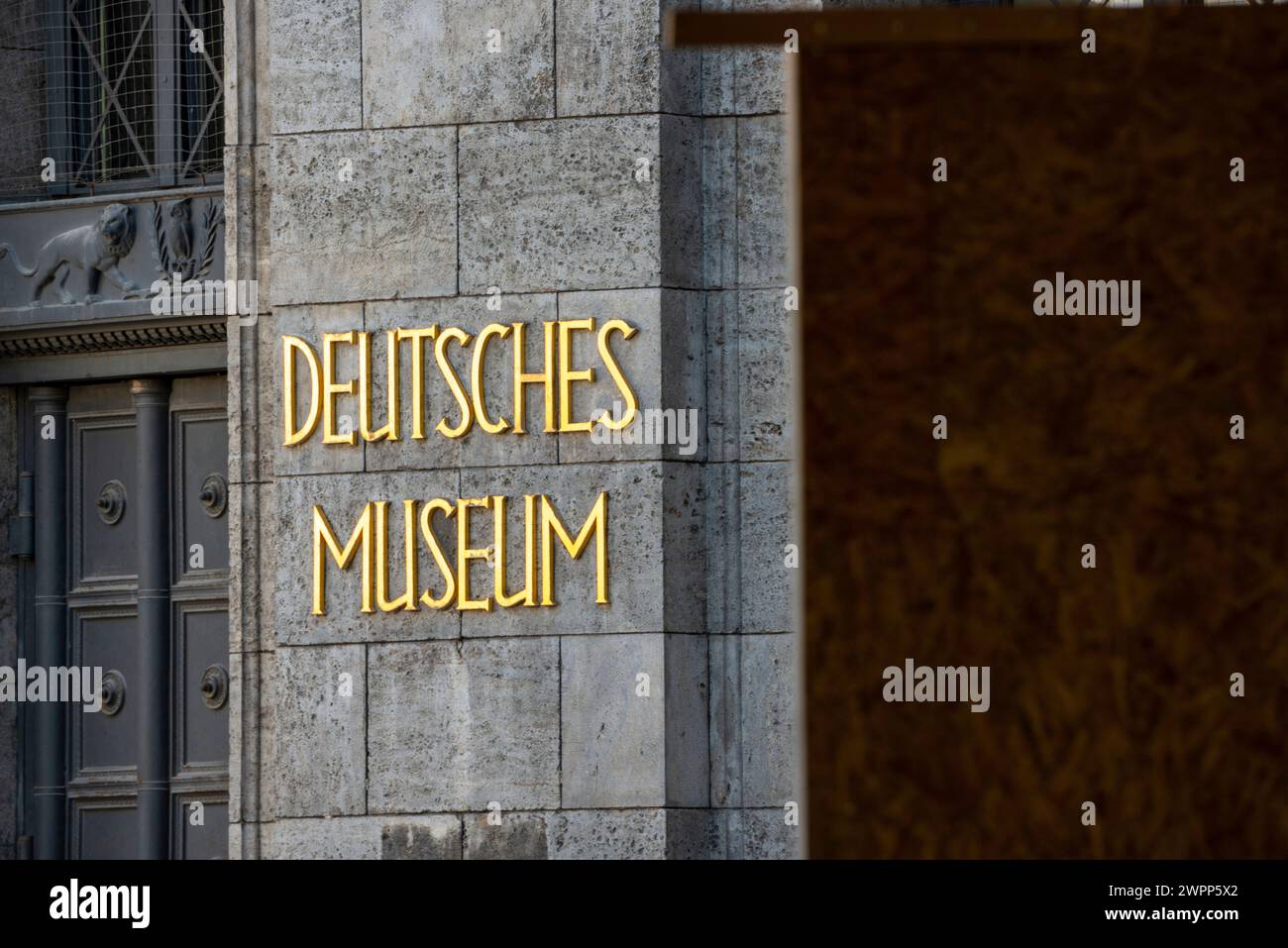 Munich, Deutsches Museum, lettering Stock Photo - Alamy