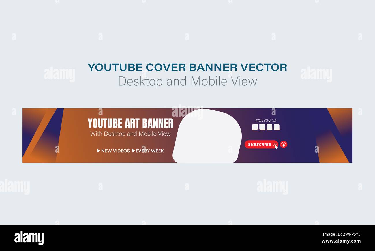 channel art cover. cover banner. modern, and creative channel banner ...