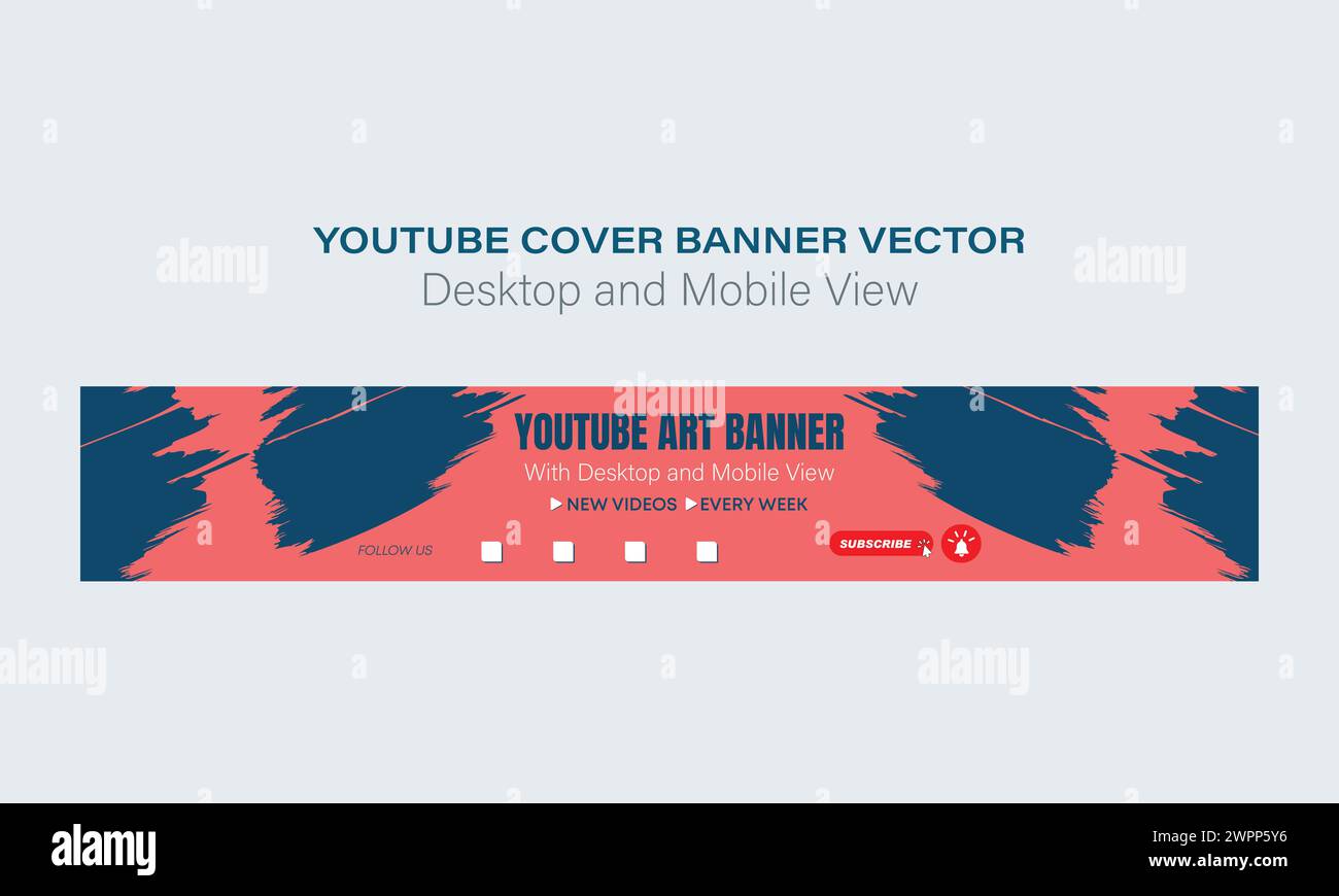 channel art cover. cover banner. modern, and creative channel banner ...