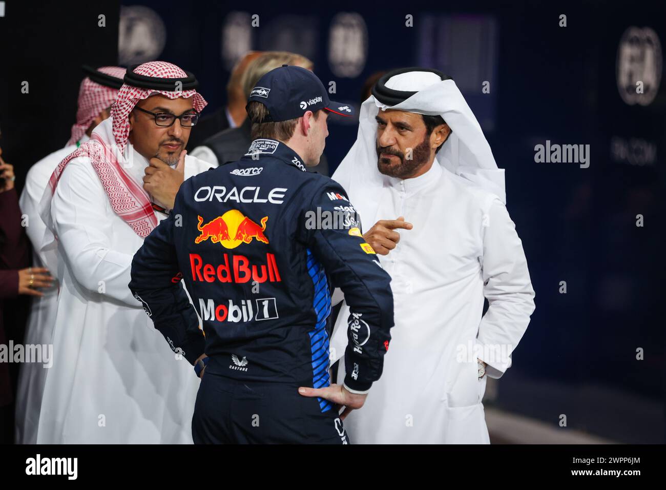 VERSTAPPEN Max (ned), Red Bull Racing RB20, BEN SULAYEM Mohammed (uae), President of the FIA ...