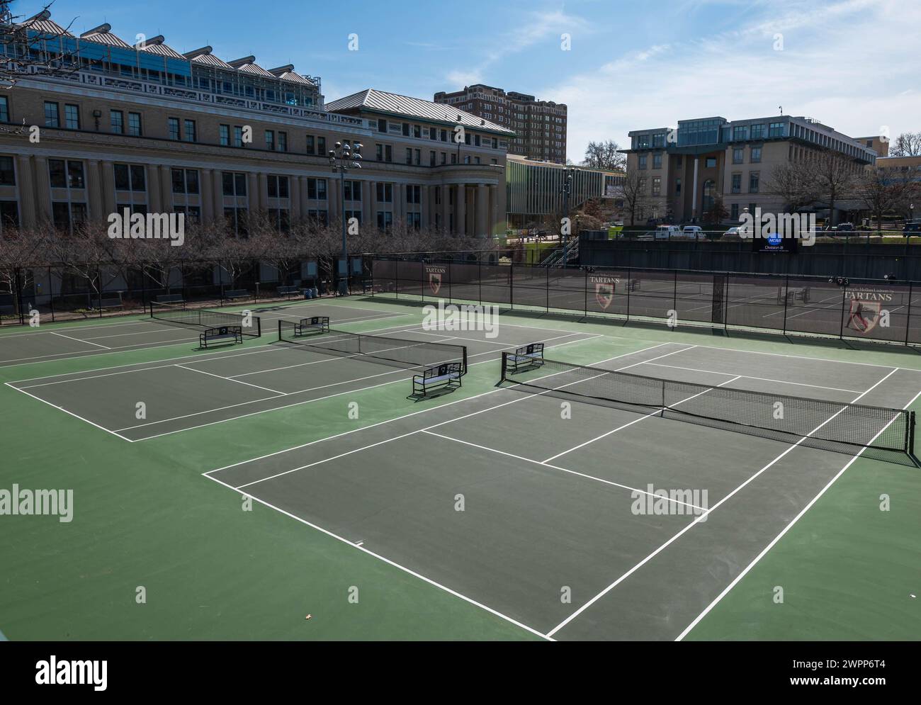 Buildings on the campus of Carnegie Mellon University in Pittsburgh ...