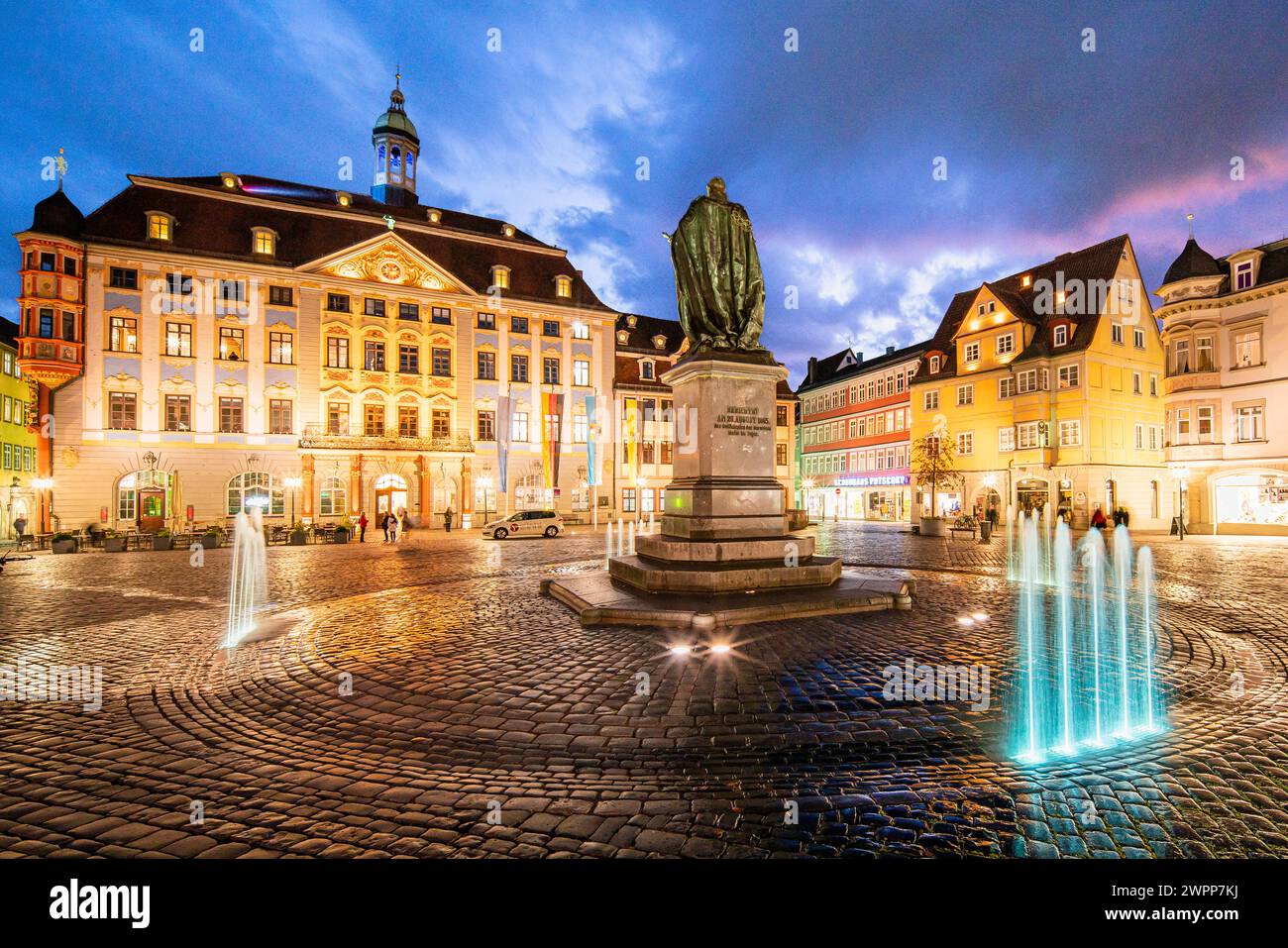 Town hall with prince albert monument in coburg hi-res stock ...