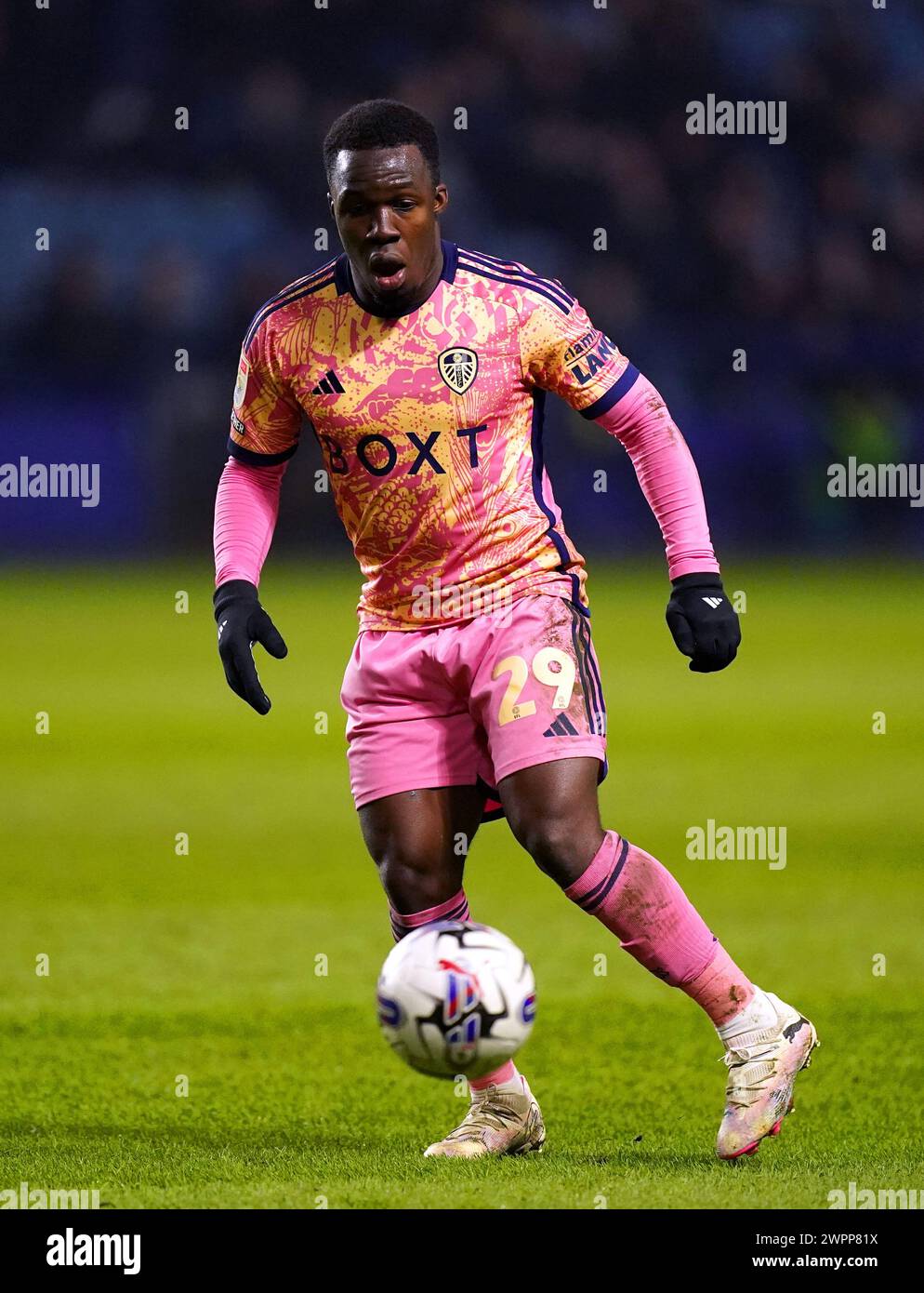 Leeds United's Wilfried Gnonto during the Sky Bet Championship match at ...