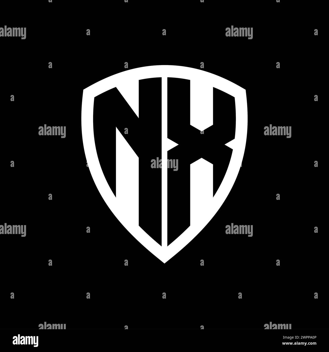 Nx letter design Black and White Stock Photos & Images - Alamy