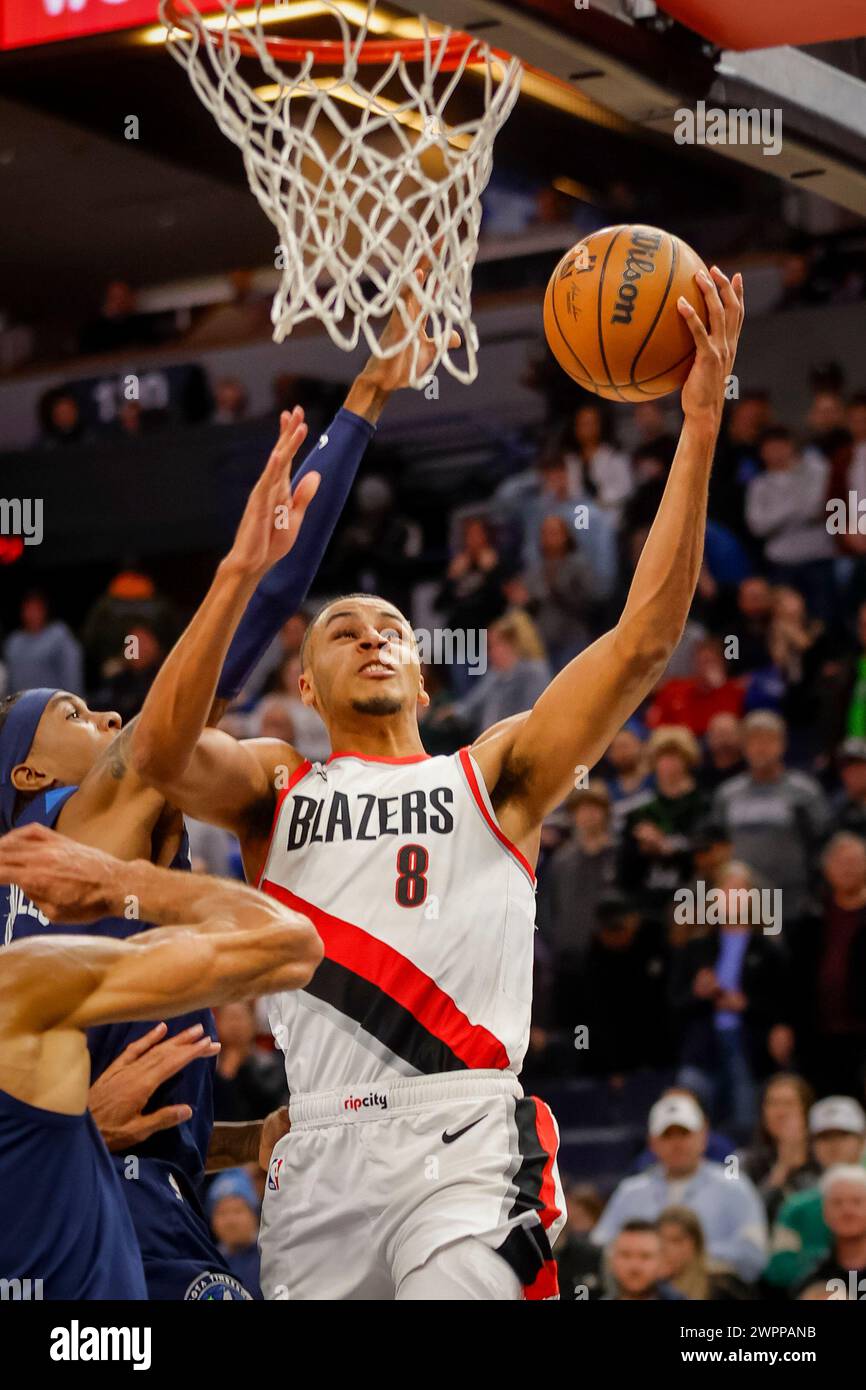 Portland Trail Blazers forward Kris Murray shoots against the Minnesota ...