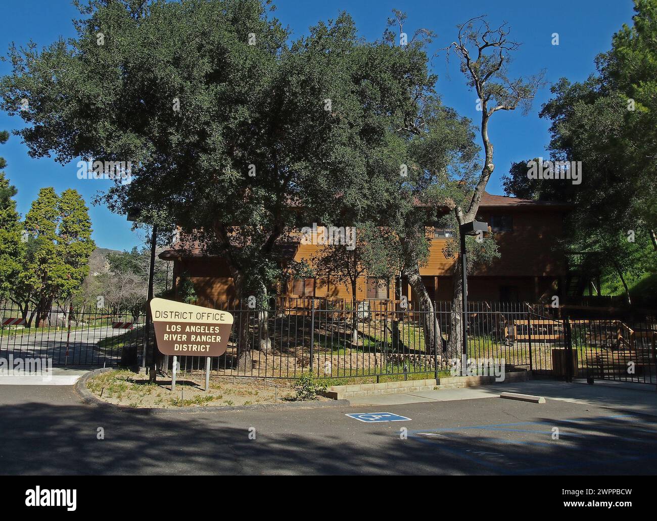 District Office, Los Angeles River District sign, California Stock ...