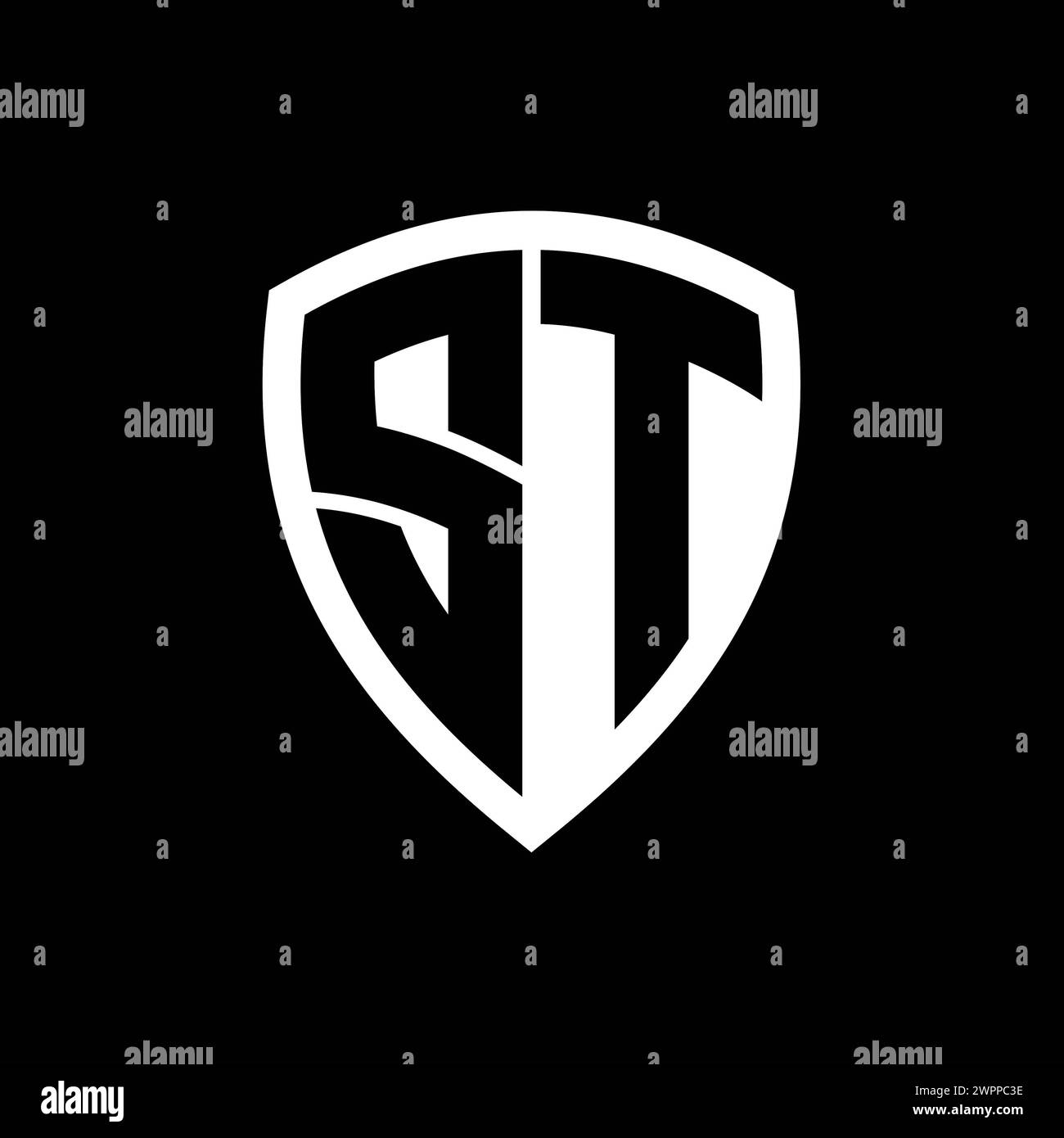 Letter st logo Black and White Stock Photos & Images - Alamy