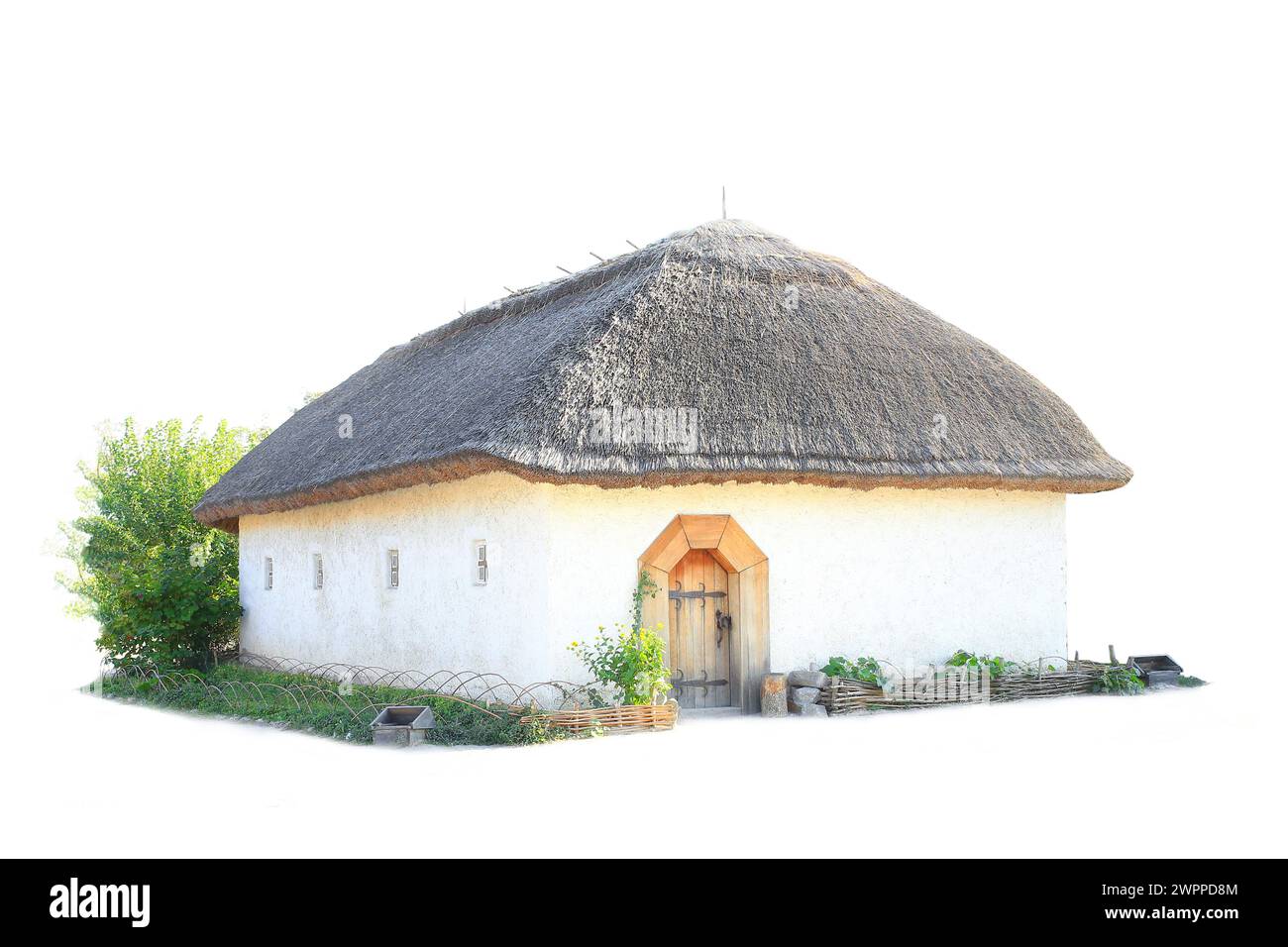 Old wooden lodge roof Cut Out Stock Images & Pictures - Alamy