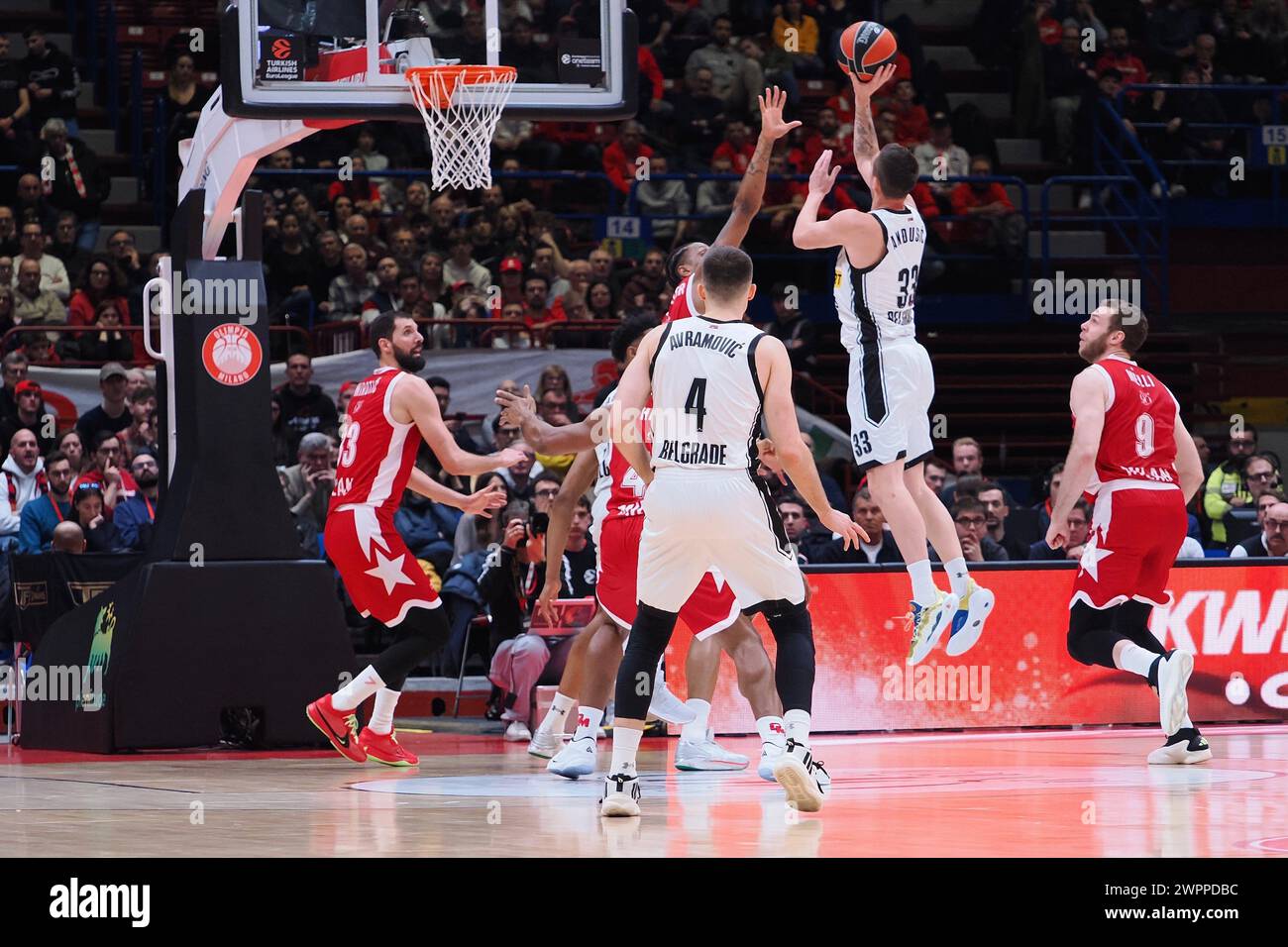 Danilo Andjusic (Partizan Belgrade) during EA7 Emporio Armani Milano vs ...