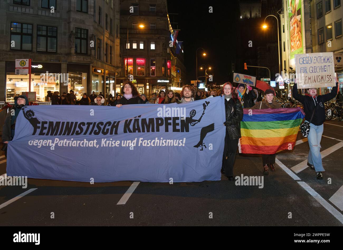 Demonstration by the " 8th March Alliance Cologne " on the occasion of ...
