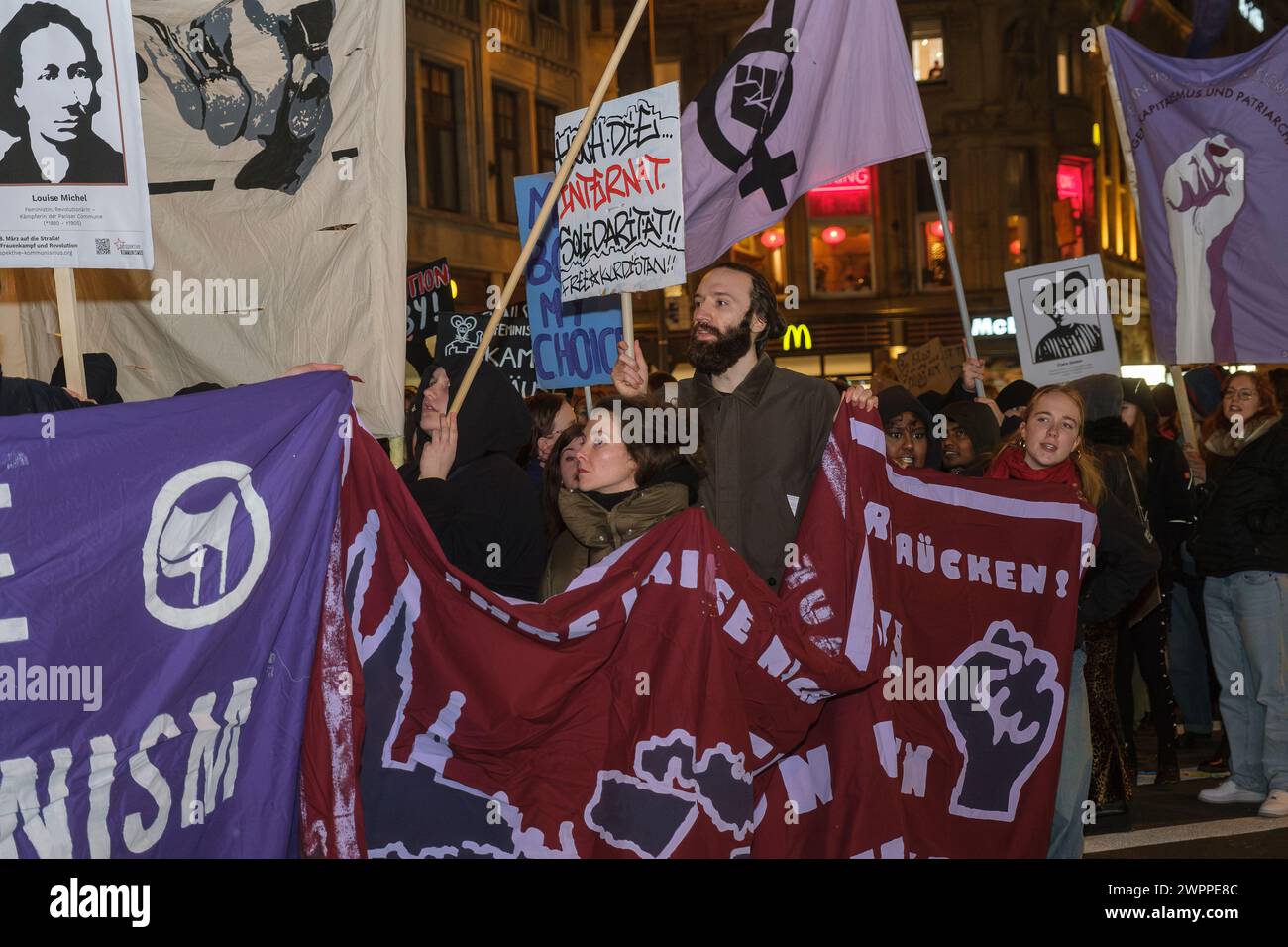Demonstration by the " 8th March Alliance Cologne " on the occasion of ...