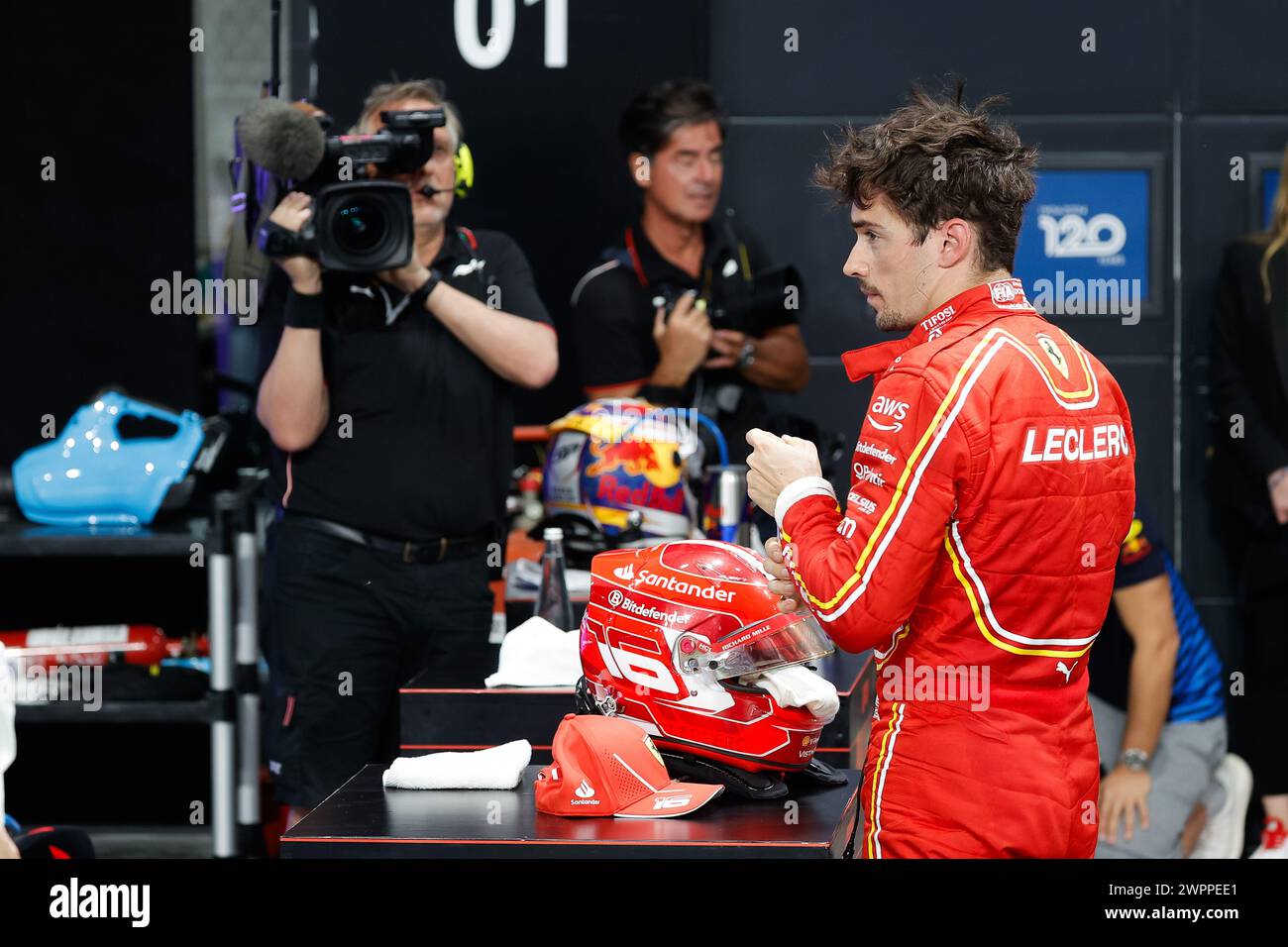 Jeddah, Arabie Saoudite. 08th Mar, 2024. LECLERC Charles (mco), Scuderia Ferrari SF-24, portrait ...