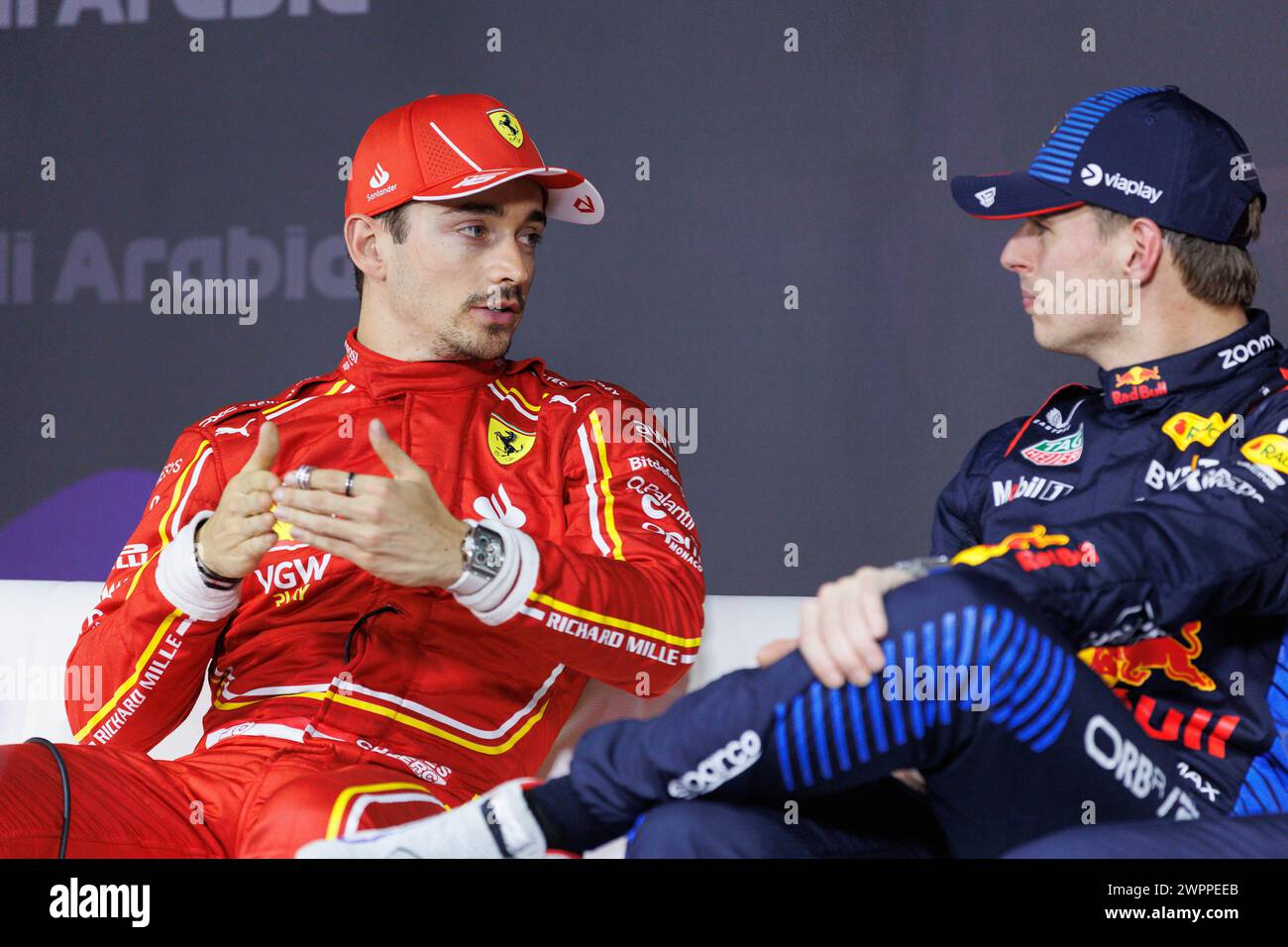Jeddah, Arabie Saoudite. 08th Mar, 2024. LECLERC Charles (mco), Scuderia Ferrari SF-24, portrait ...