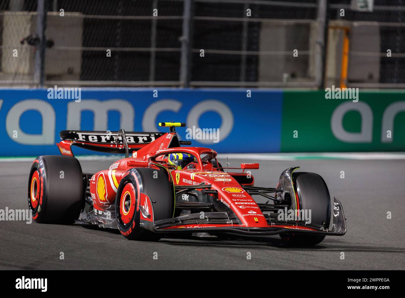 Jeddah, Arabie Saoudite. 08th Mar, 2024. 38 BEARMAN Oliver, Scuderia Ferrari SF-24, action ...