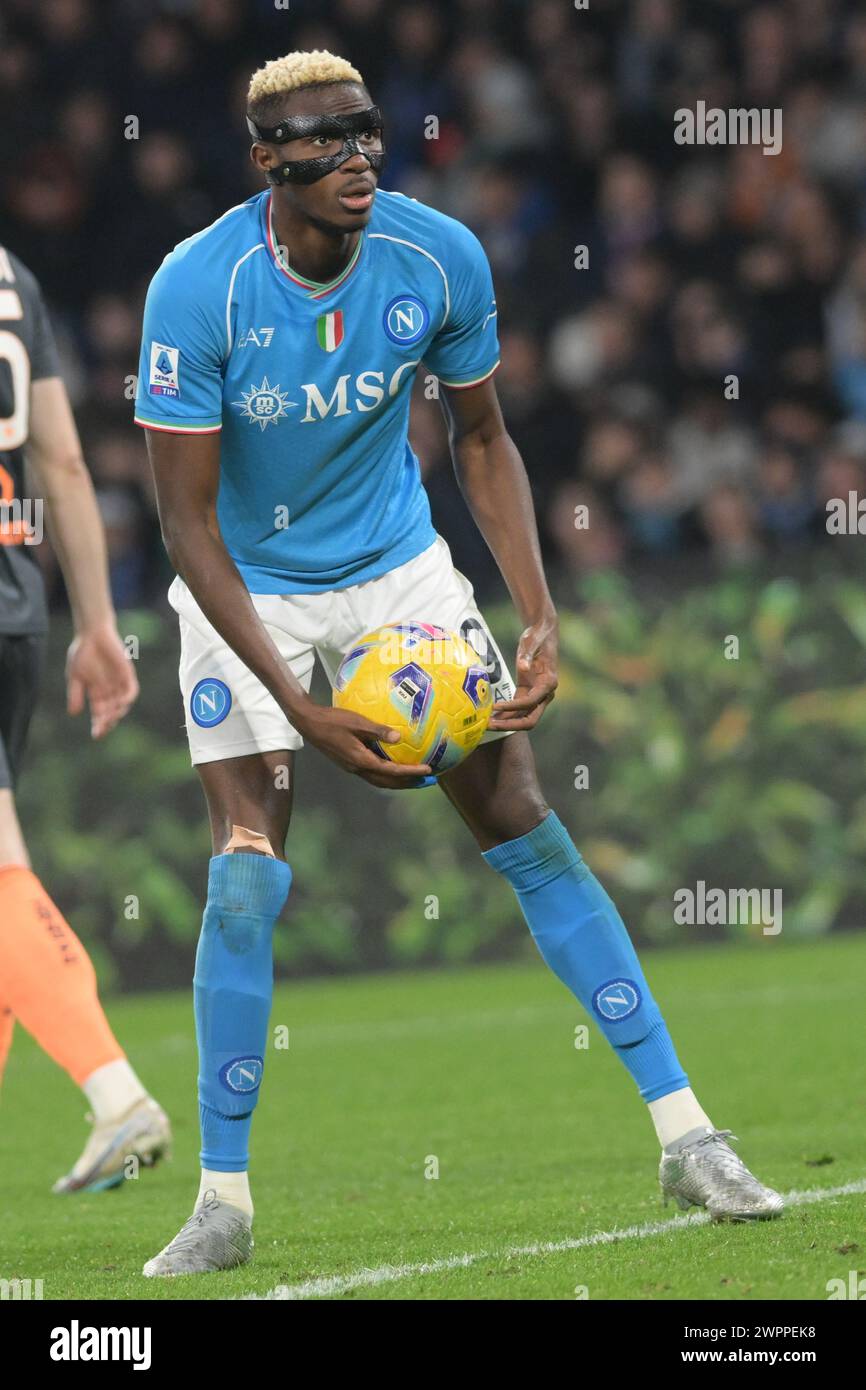 Naples, Italy. 08th Mar, 2024. Victor Osimen of SSC Napoli during Serie ...