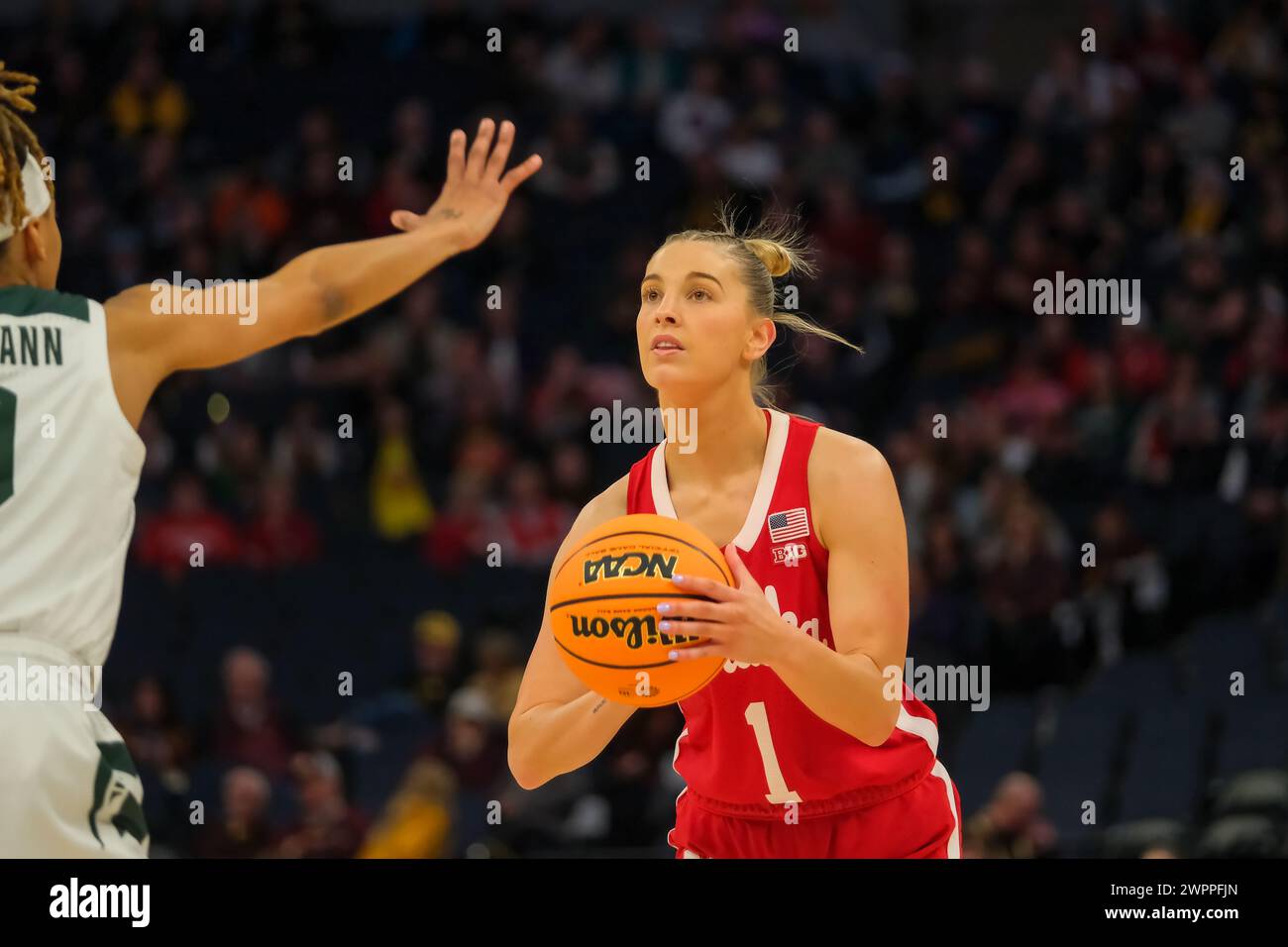 Minneapolis, Minnesota, USA. 8th Mar, 2024. Nebraska Cornhuskers guard ...