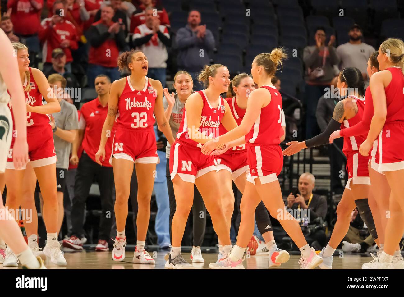 Minneapolis, Minnesota, USA. 8th Mar, 2024. Nebraska Cornhuskers guard ...