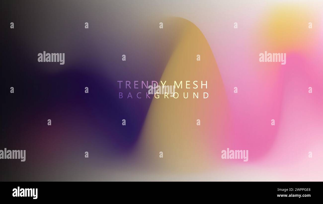 abstract mesh web banner trendy background. soft holographic gradient ...
