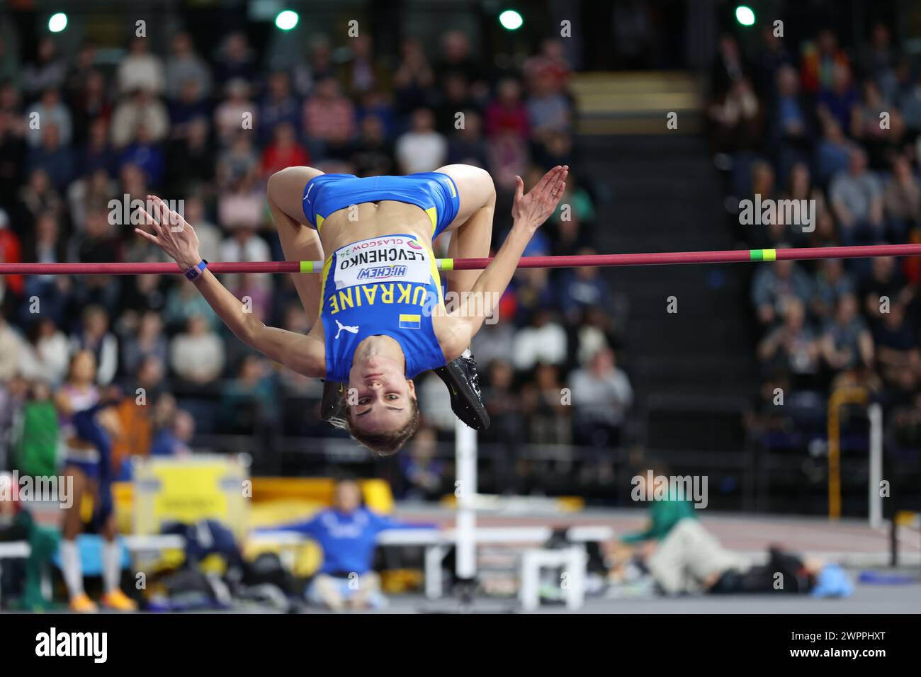 Yulia Levchenko of Ukraine jumps in the WomenÕs High Jump During the ...