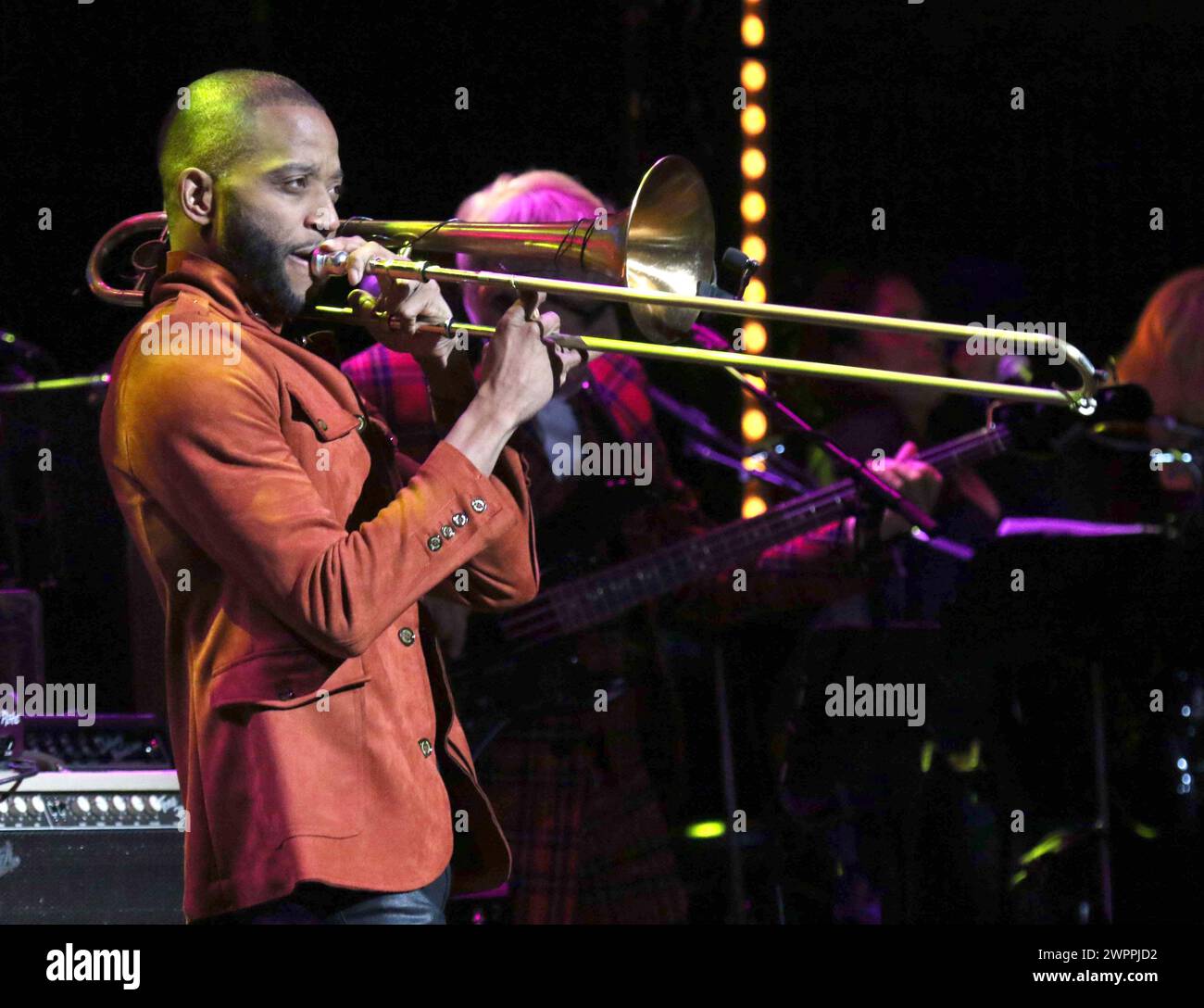 March 7, 2024, New York, New York, USA: Musician TROMBONE SHORTY ...