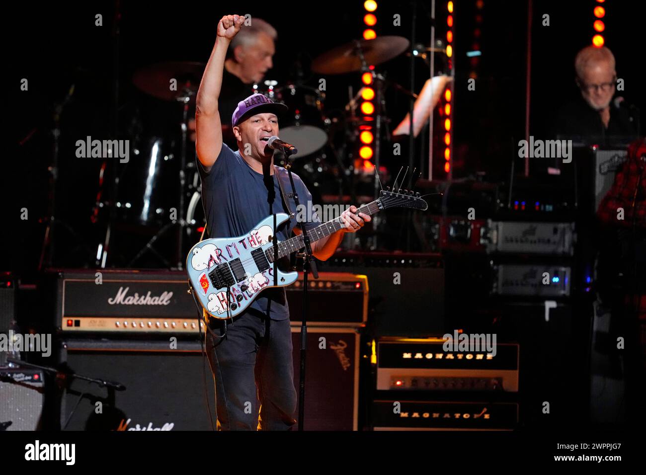 Tom Morello performs at the 8th annual Love Rocks NYC concert ...